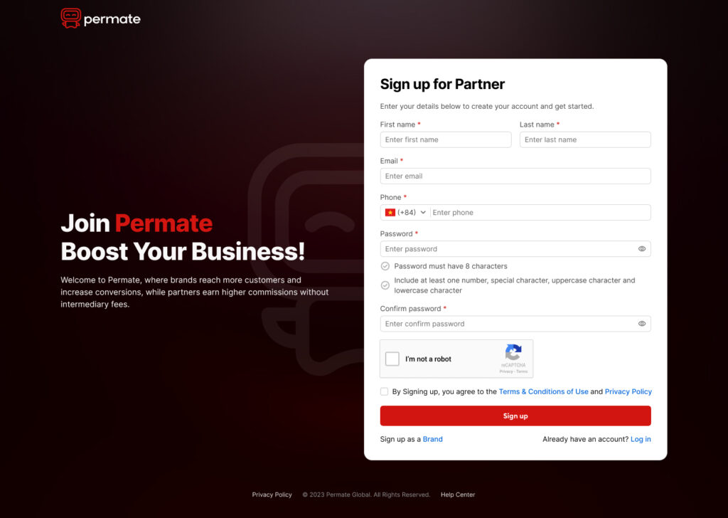 How to Sign up as a Partner on Permate – Permate – Performance Partnership | Nền tảng tiếp thị ...