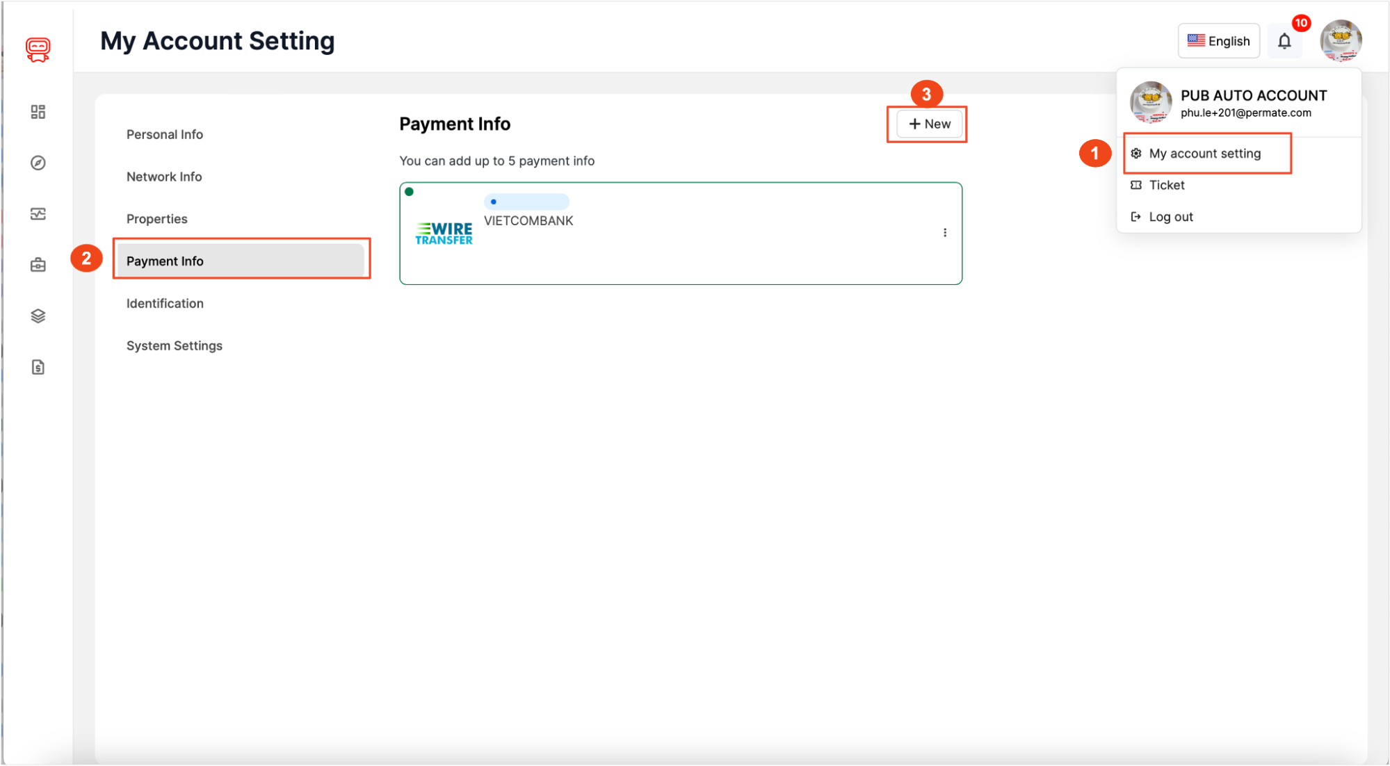 Overview of the payment method on Permate - permate.com