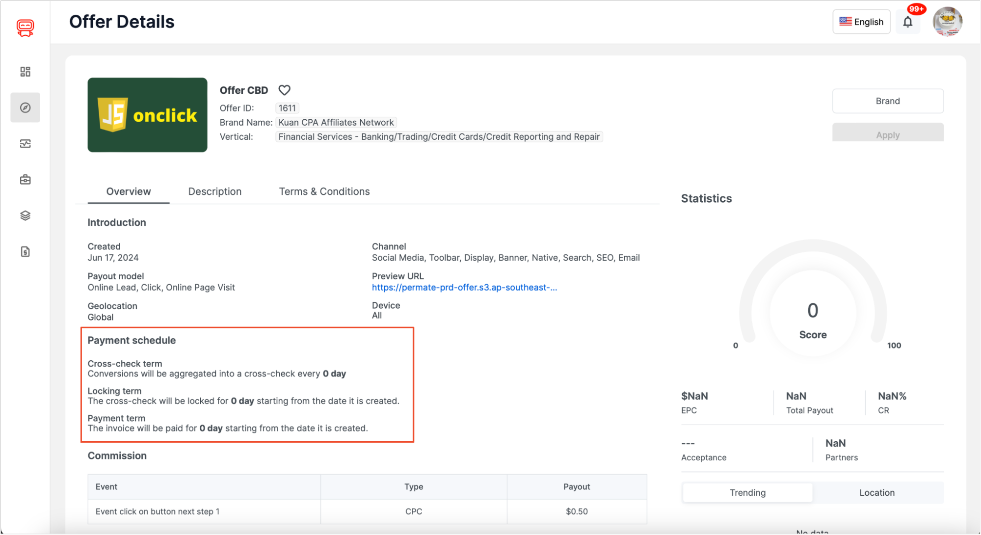 Setting Payment Timeline for Your Brand on Permate - permate.com